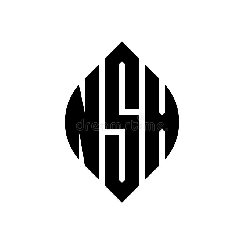 NSX Circle Letter Logo Design with Circle and Ellipse Shape. NSX ...