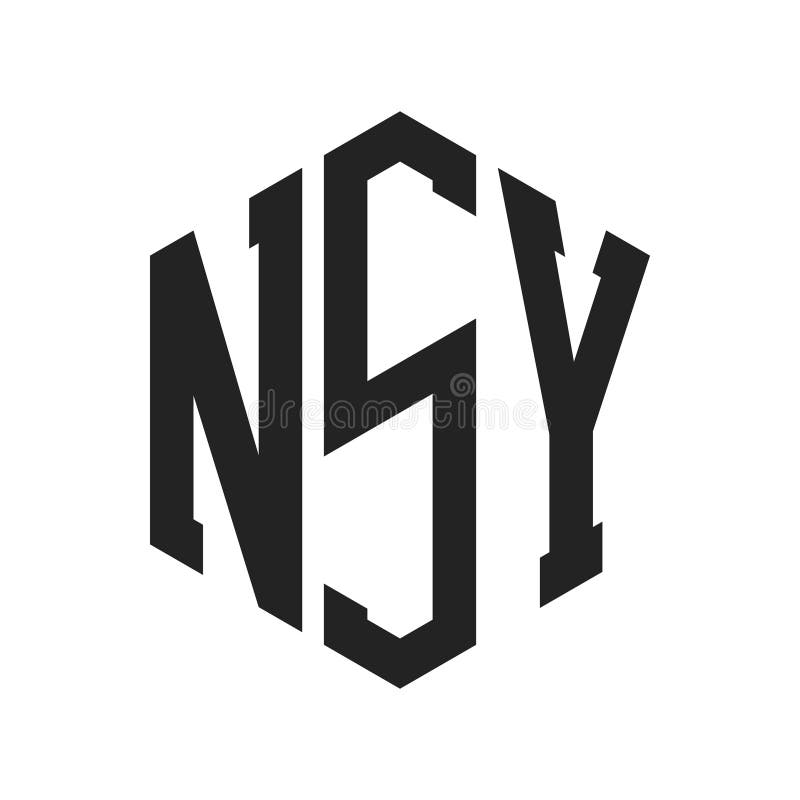 NSY Logo Design. Initial Letter NSY Monogram Logo Using Hexagon Shape ...