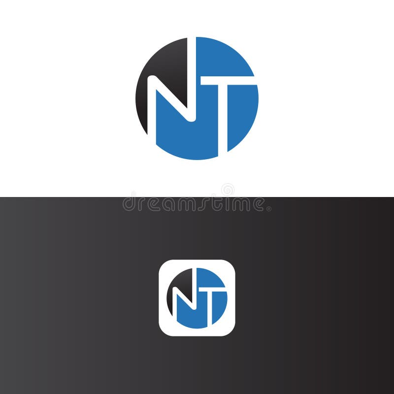 NT Letter Logo Design Template Vector Stock Vector - Illustration of ...