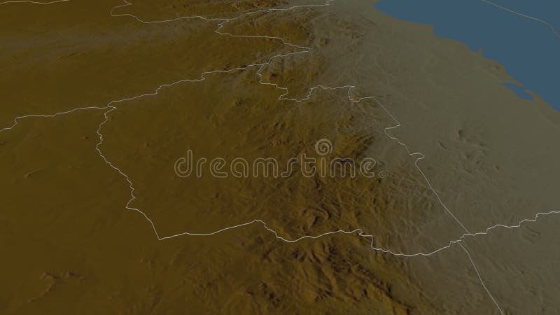 Ntchisi Extruded. Malawi. Stereographic Relief Map Stock Video - Video ...