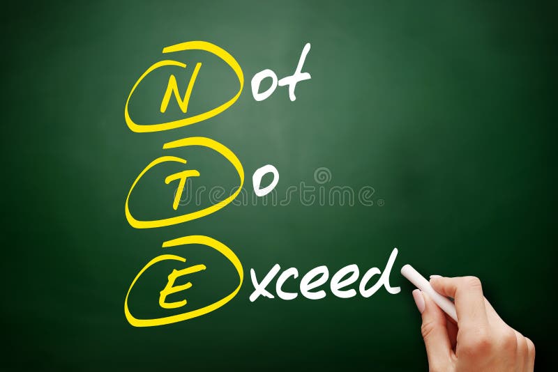 NTE - Not To Exceed Acronym, Business Concept Background Stock Photo ...