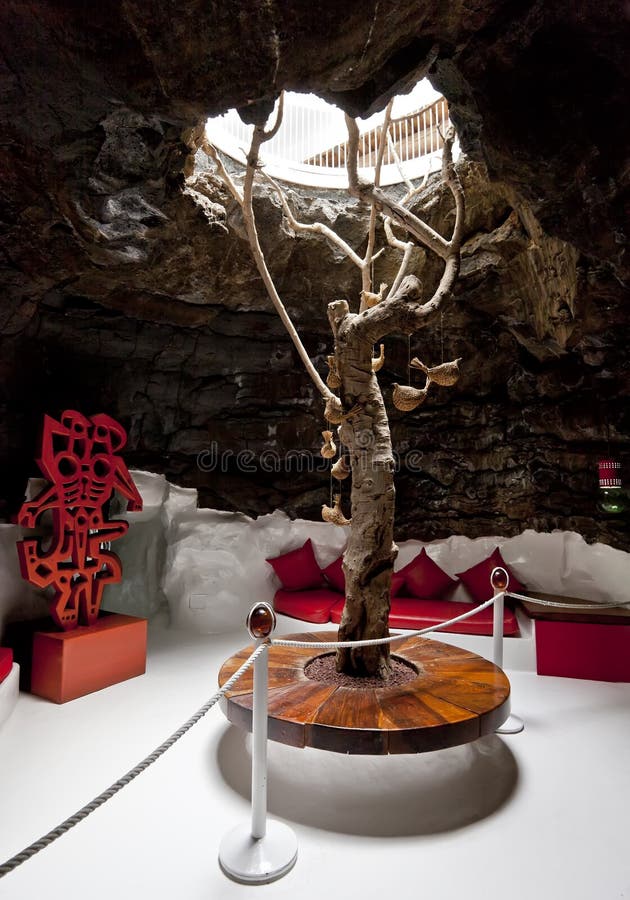 Cesar Marique Foundation, Lanzarote Stock Image - Image of lamps ...