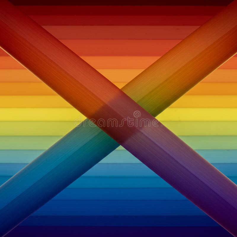 Ntersecting Bands Form an X Over Horizontal Stripes, Creating a Vivid ...