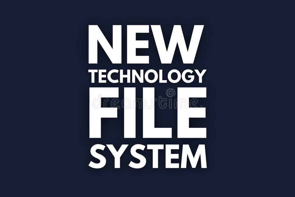 NTFS, New Technology File System Stock Illustration - Illustration of ...