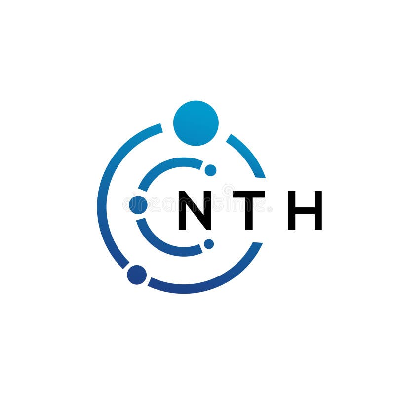 NTH Letter Technology Logo Design on White Background. NTH Creative ...