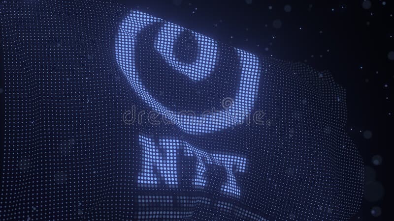 NTT Logo on a Waving Digital Flag, Editorial 3d Rendering Editorial ...
