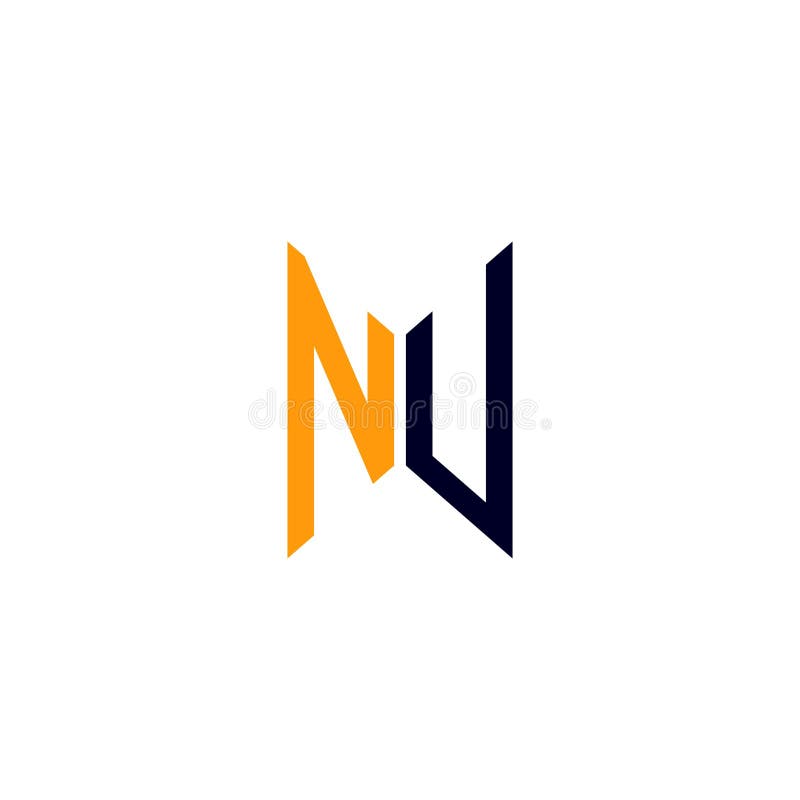 NU Letter Logo Creative Design with Vector Graphic Stock Vector ...