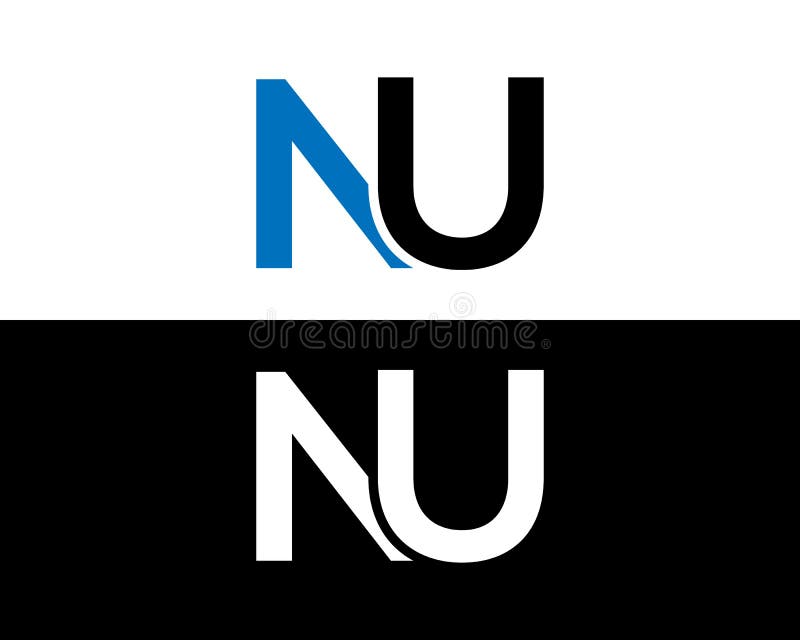NU Letter Logo and Icon Vector Stock Vector - Illustration of ...