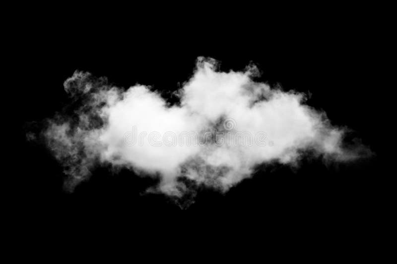 Nuage Blanc Simple D'isolement Sur Le Noir Image stock - Image du fond ...