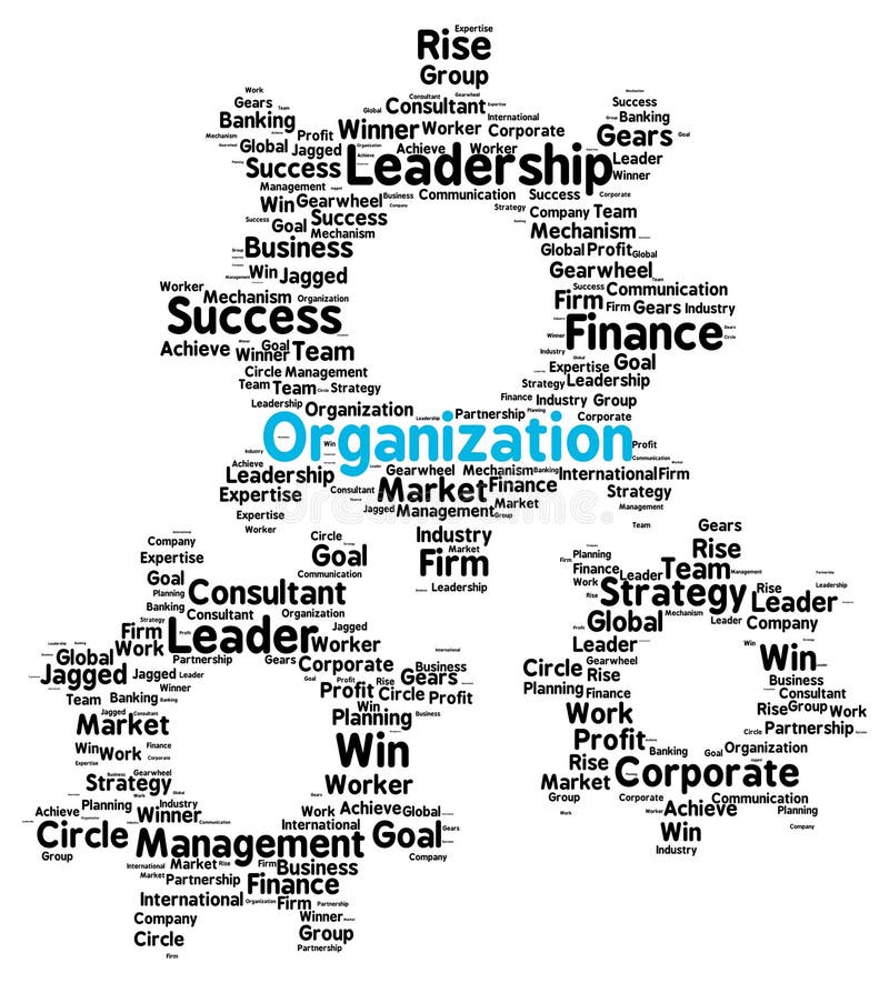 Nuage De Mot D'organisation Dans La Forme Des Vitesses Illustration ...