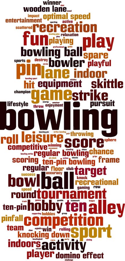 Nuage de mots de bowling illustration de vecteur. Illustration du ...