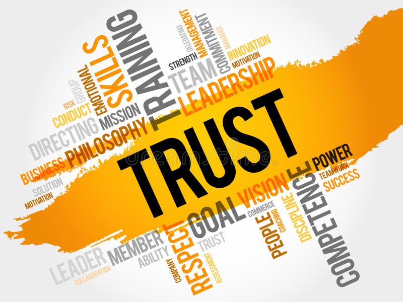 Confiance Word Cloud En Forme De Carte Du Monde Business Concept Fond ...