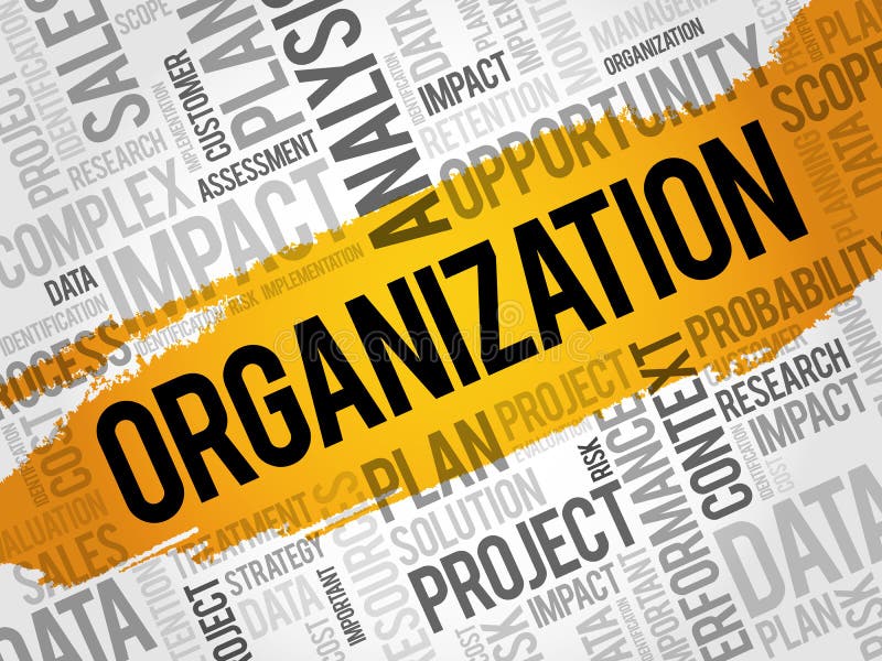 Nuage De Mots D'organisation Illustration Stock - Illustration du ...