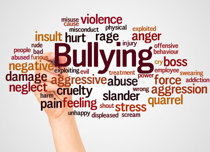 Bullying Word Cloud En Forme De Carte Du Monde Concept Fond ...