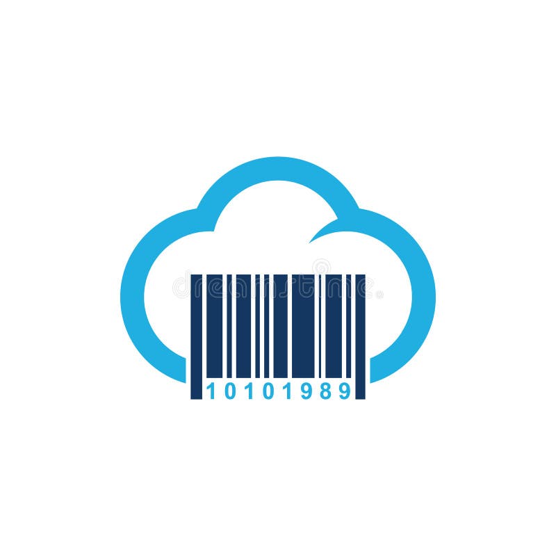 Code Barres Avec Le Nuage, Calibre De Vecteur Illustration de Vecteur ...
