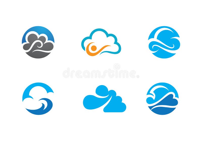 Nuage Logo Template illustration de vecteur. Illustration du ...