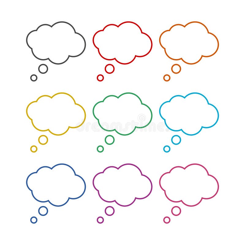 Nuage De Pensée, Icône De Nuage De Pensée, Vecteur Simple Illustration de Vecteur - Illustration ...