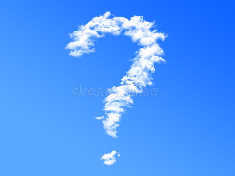 Forme De Point D Interrogation Des Nuages Stock Illustrations, Vecteurs ...