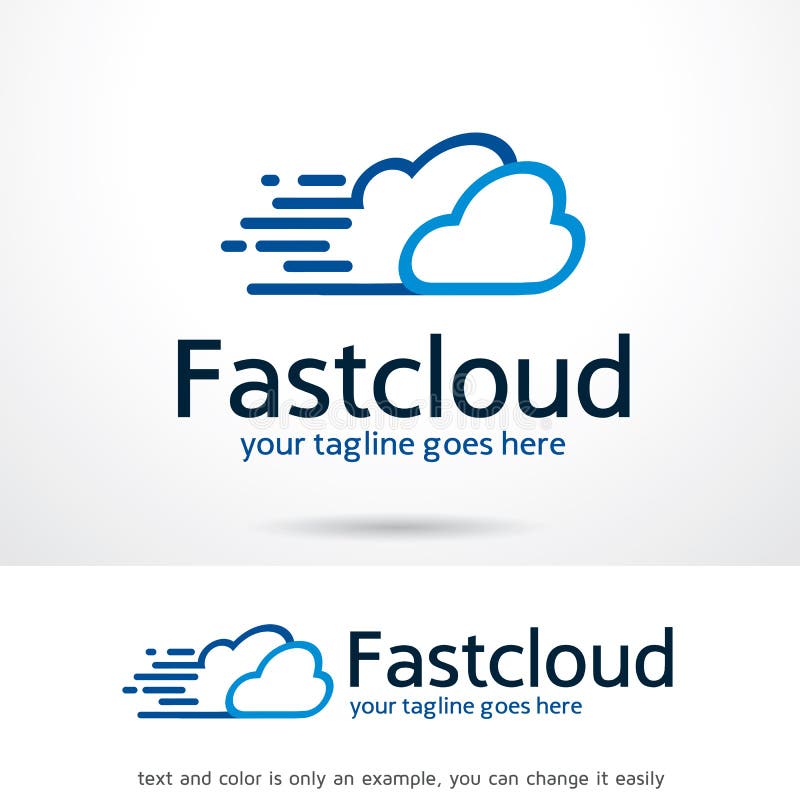 Nuage Rapide Logo Template Design Vector Illustration de Vecteur ...