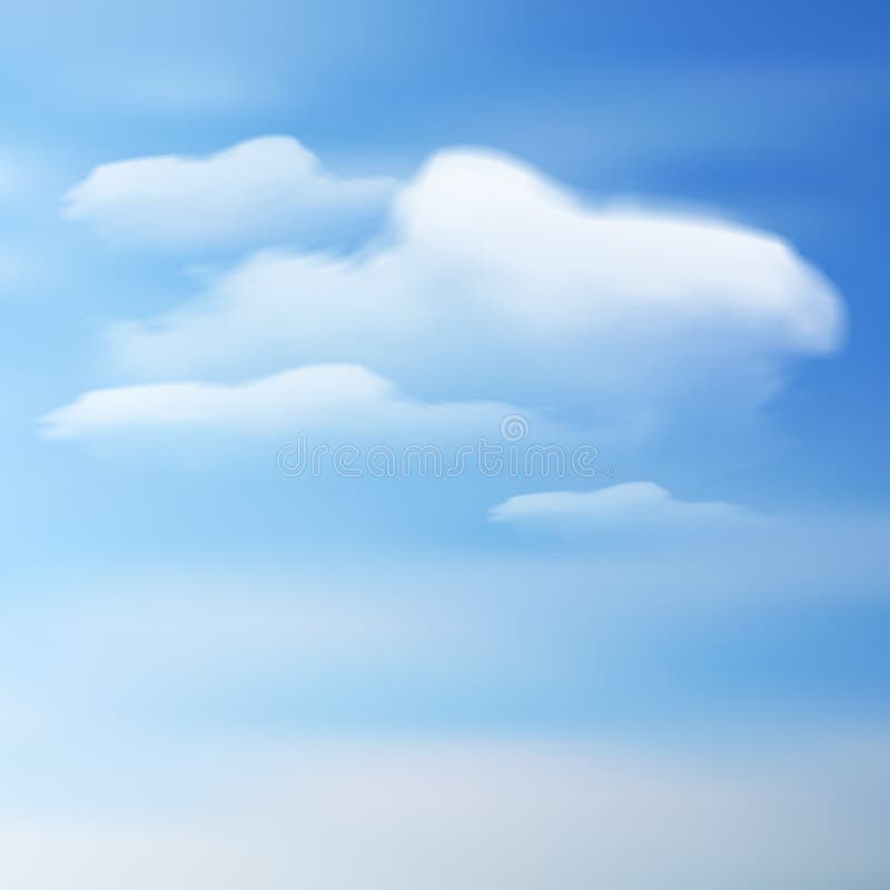Nuages De Vecteur Sur Un Ciel Bleu Illustration de Vecteur ...