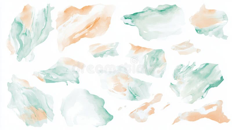 A Nuanced Array of Rainbow Colors in a Watercolor Splash Forms a ...