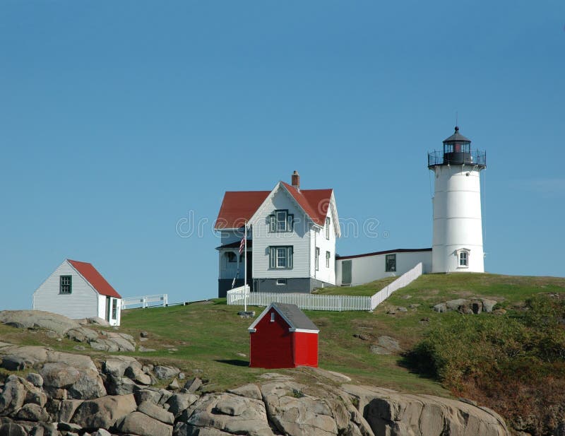 Nubble light stock image. Image of landscape, scene, lighthouse - 1915793