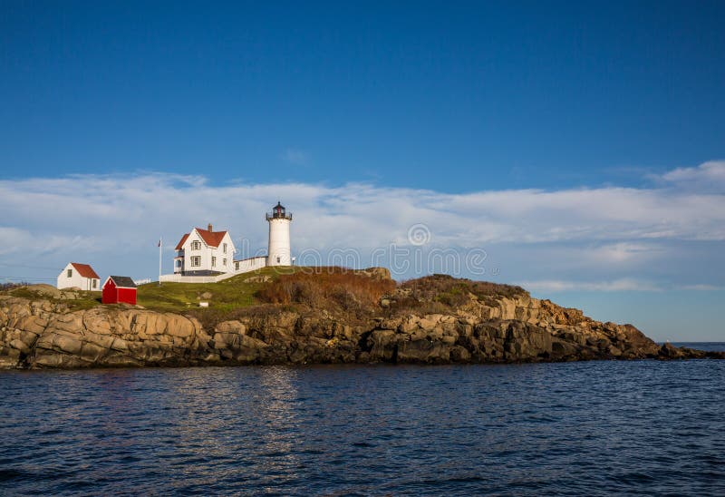 Nubble Lighthouse in Maine USA Stock Image - Image of coast, england ...