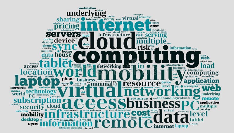 Nube cloud computing stock de ilustración. Ilustración de equipo ...