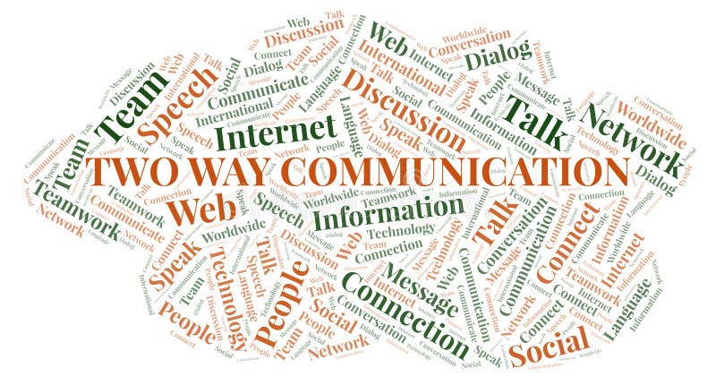 Concepto De La Comunicación Bidireccional Stock de ilustración ...