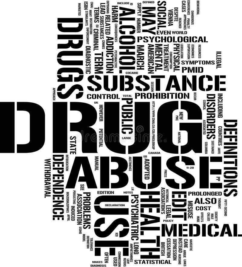 Nube De La Palabra De La Droga Stock de ilustración - Ilustración de ...