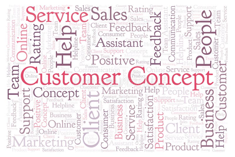 Nube De La Palabra Del Concepto Del Cliente Stock de ilustración ...