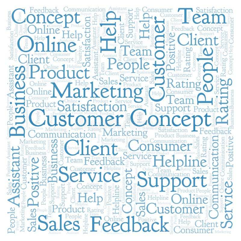 Nube De La Palabra Del Concepto Del Cliente Stock de ilustración ...