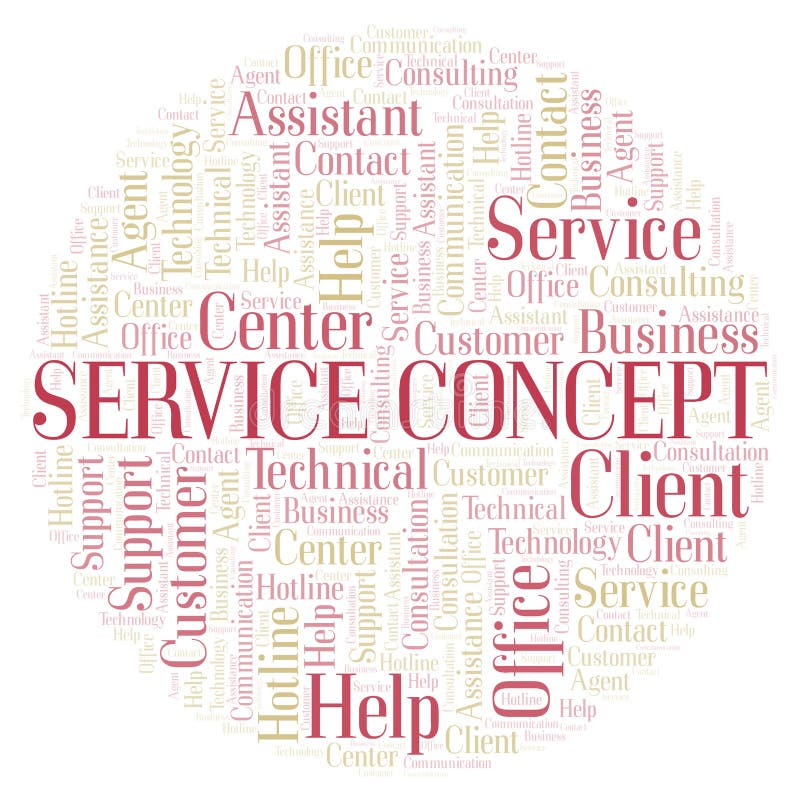 Nube De La Palabra Del Concepto Del Servicio Stock de ilustración ...