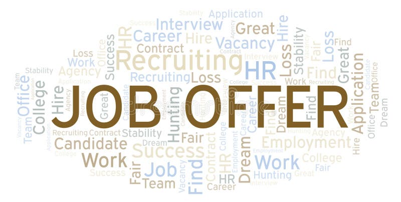 Nube De La Palabra De Job Offer Stock de ilustración - Ilustración de ...