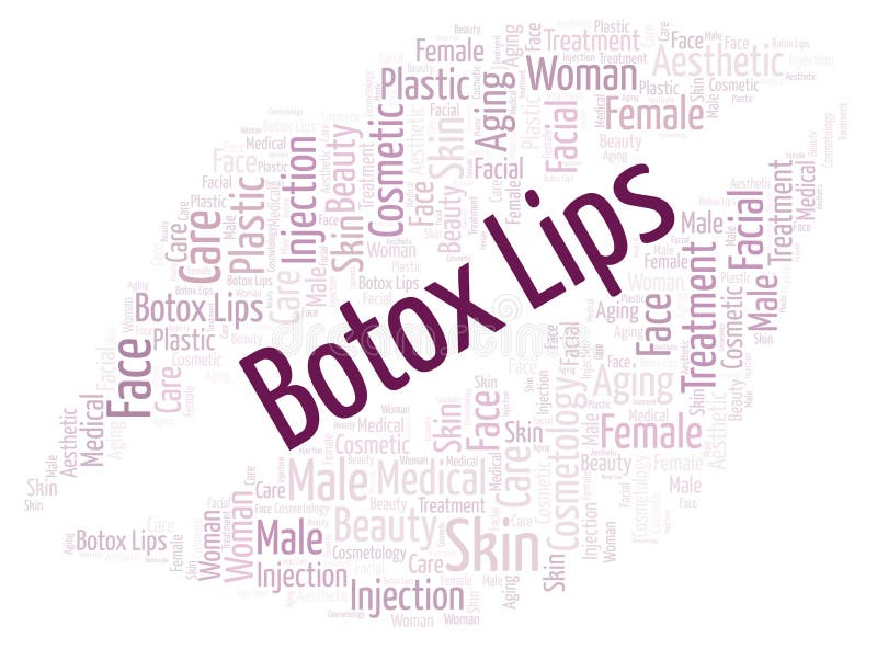 Nube De La Palabra De Los Labios De Botox Stock de ilustración ...