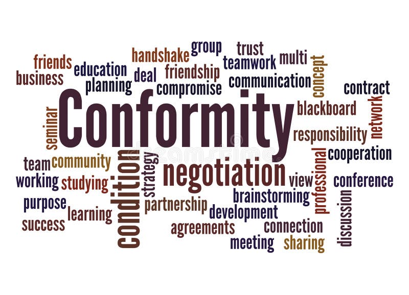 Nube De Palabras Con Concepto De Conformidad Stock de ilustración ...