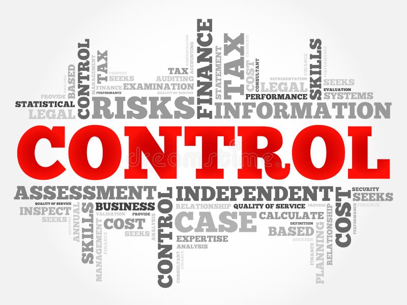 Nube De Palabras De Control Stock de ilustración - Ilustración de ...