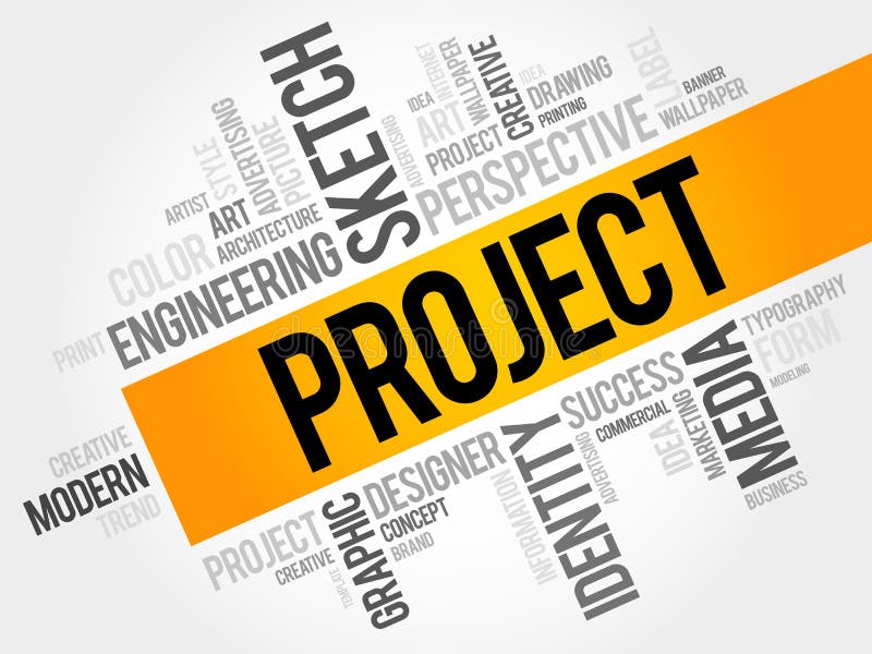 Nube de palabras PROJECT stock de ilustración. Ilustración de proyecto ...