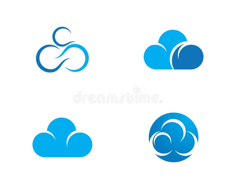 Nube Logo Template ilustración del vector. Ilustración de medio - 120270153