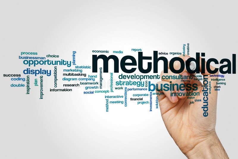 Nube Metódica De La Palabra Foto de archivo - Imagen de gerencia, mano ...