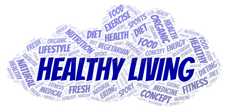 Nube Viva Sana De La Palabra Stock de ilustración - Ilustración de ...