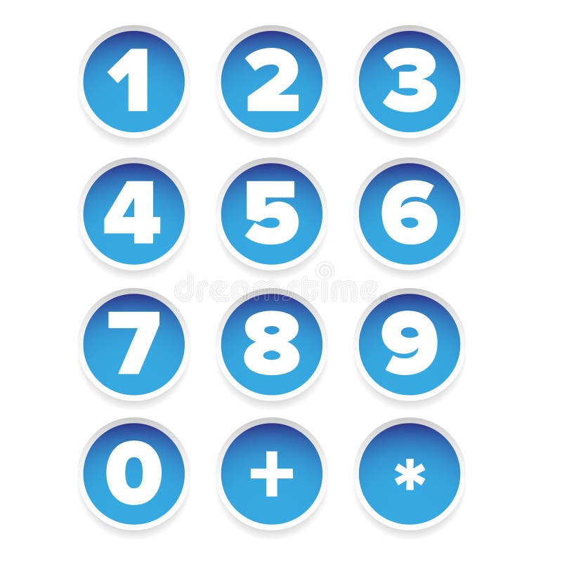 Nuber set round sticker stock vector. Illustration of circle - 95690949