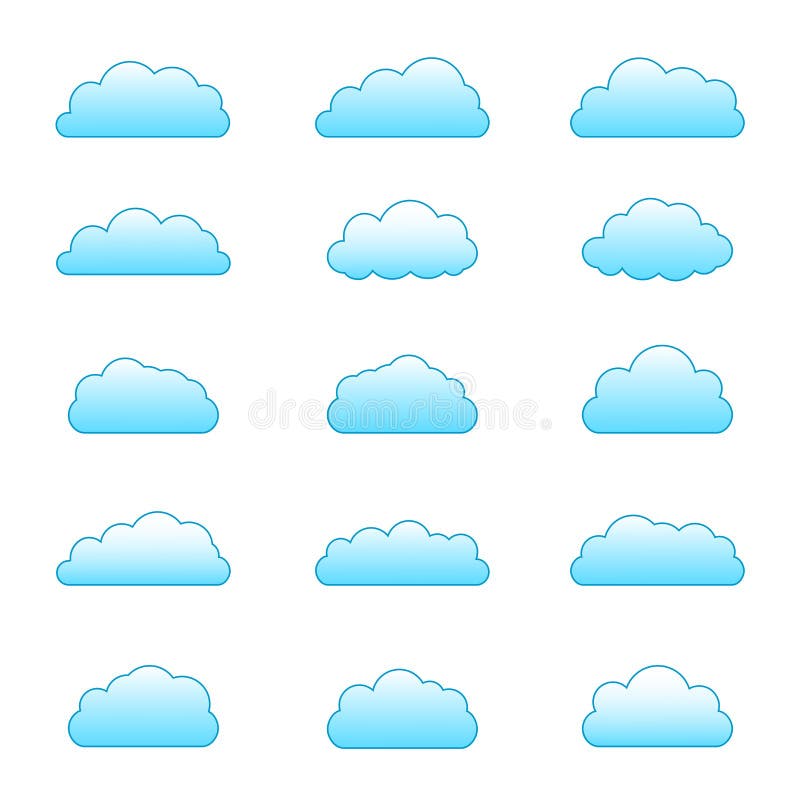 Nubes azules ilustración del vector. Ilustración de internet - 39418464