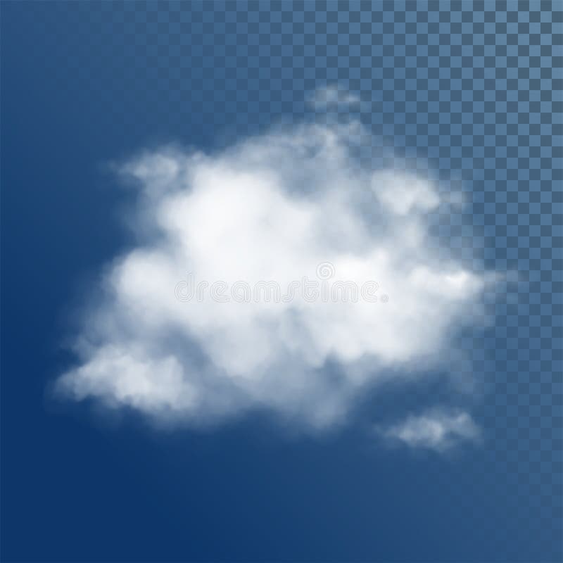 Nubes Blancas Transparentes Del Vector Ilustración del Vector ...