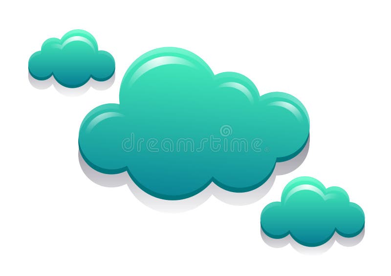 Nubes Modernas Del Verde Azul Stock de ilustración - Ilustración de ...