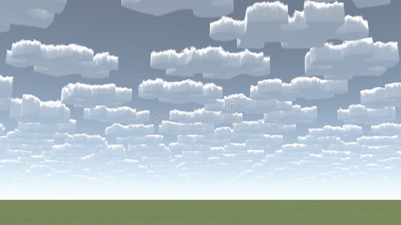 Nubes surrealistas stock de ilustración. Ilustración de horizonte ...