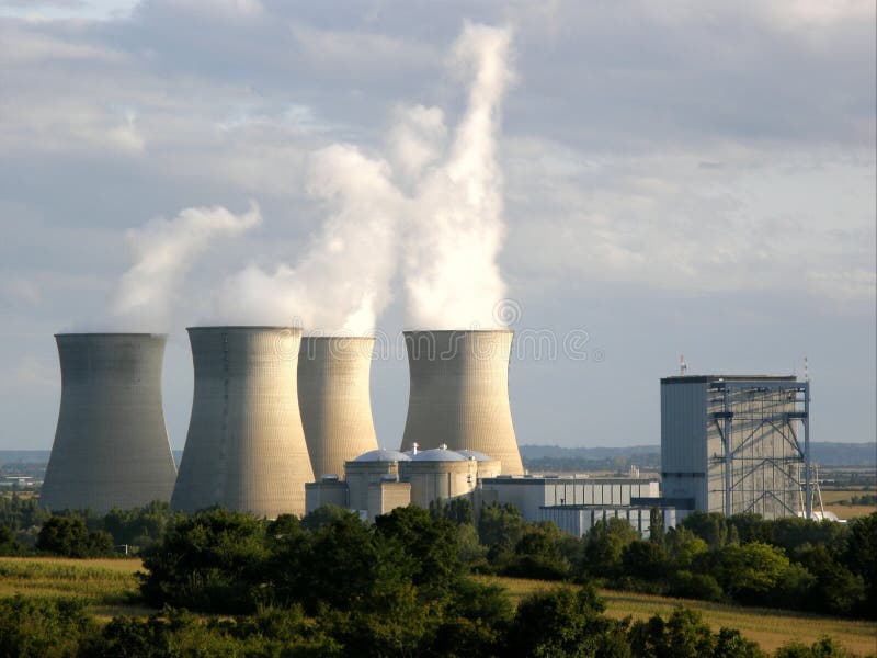 Chimneys of Nuclear Power Plant Stock Image - Image of dukovany, atomic ...