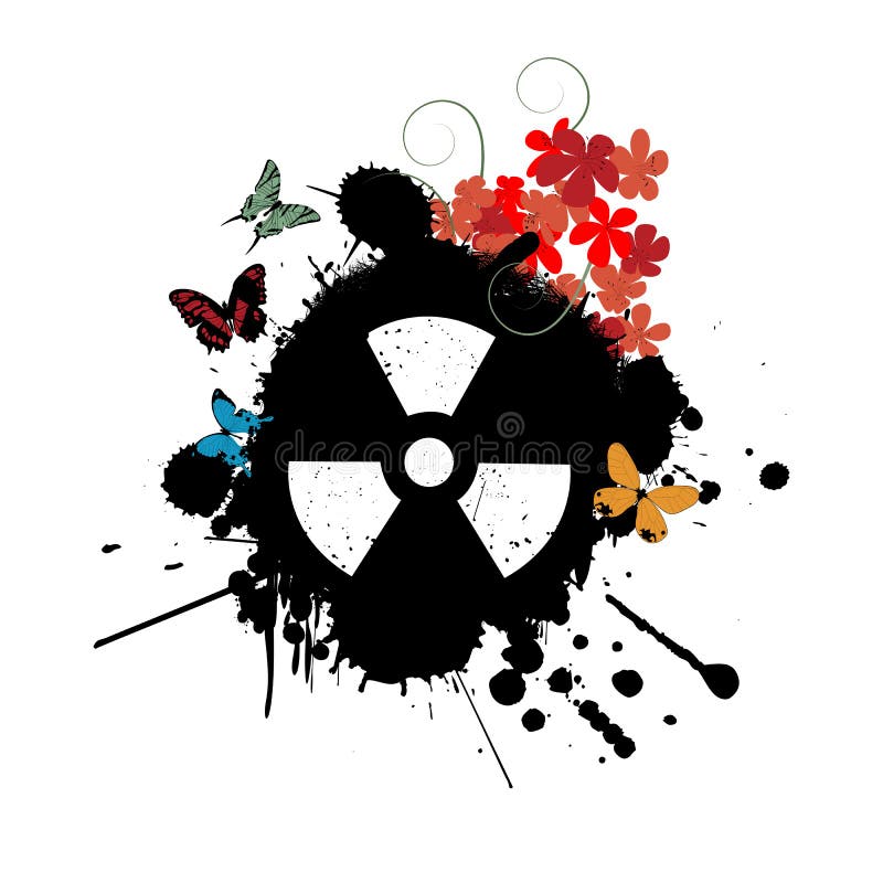 Artistic Nuclear clover stock vector. Illustration of colorful - 77939668