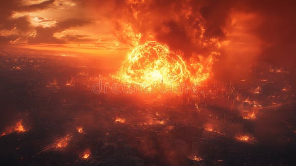 Nuclear Aftermath........ with Modern City in Ruins Stock Illustration ...