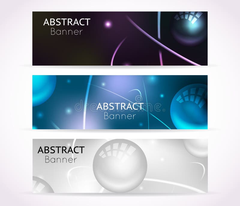 Molecular Science Technology Backgrounds Banners Stock Illustrations ...